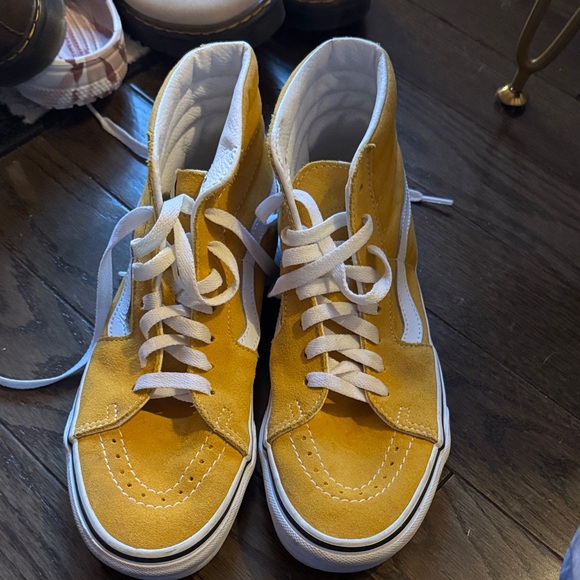 Vans | Shoes | Vans Yellow And White Hightop Sneakers | Poshmark